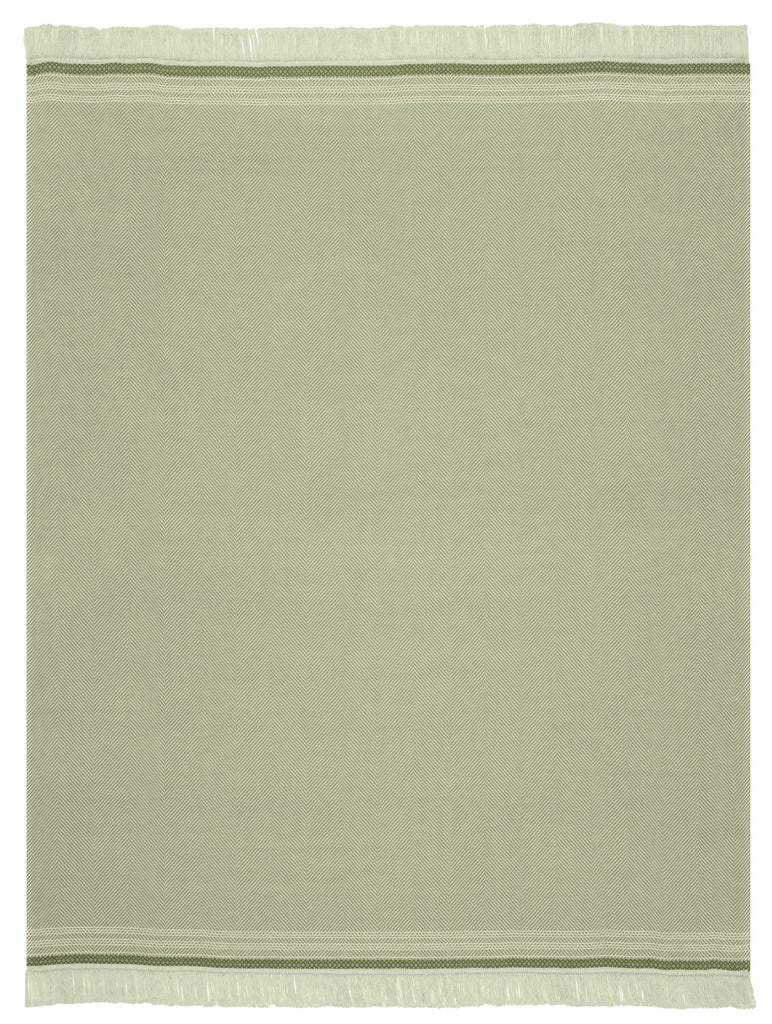 Border Twill | Green Throw — JA Lyttle