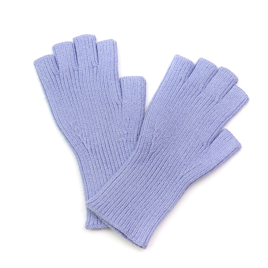 Baby Blue Ribbed Fingerless Gloves — JA Lyttle