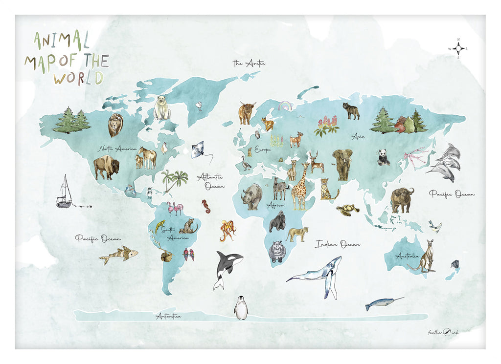 Animal Map Of The World — JA Lyttle