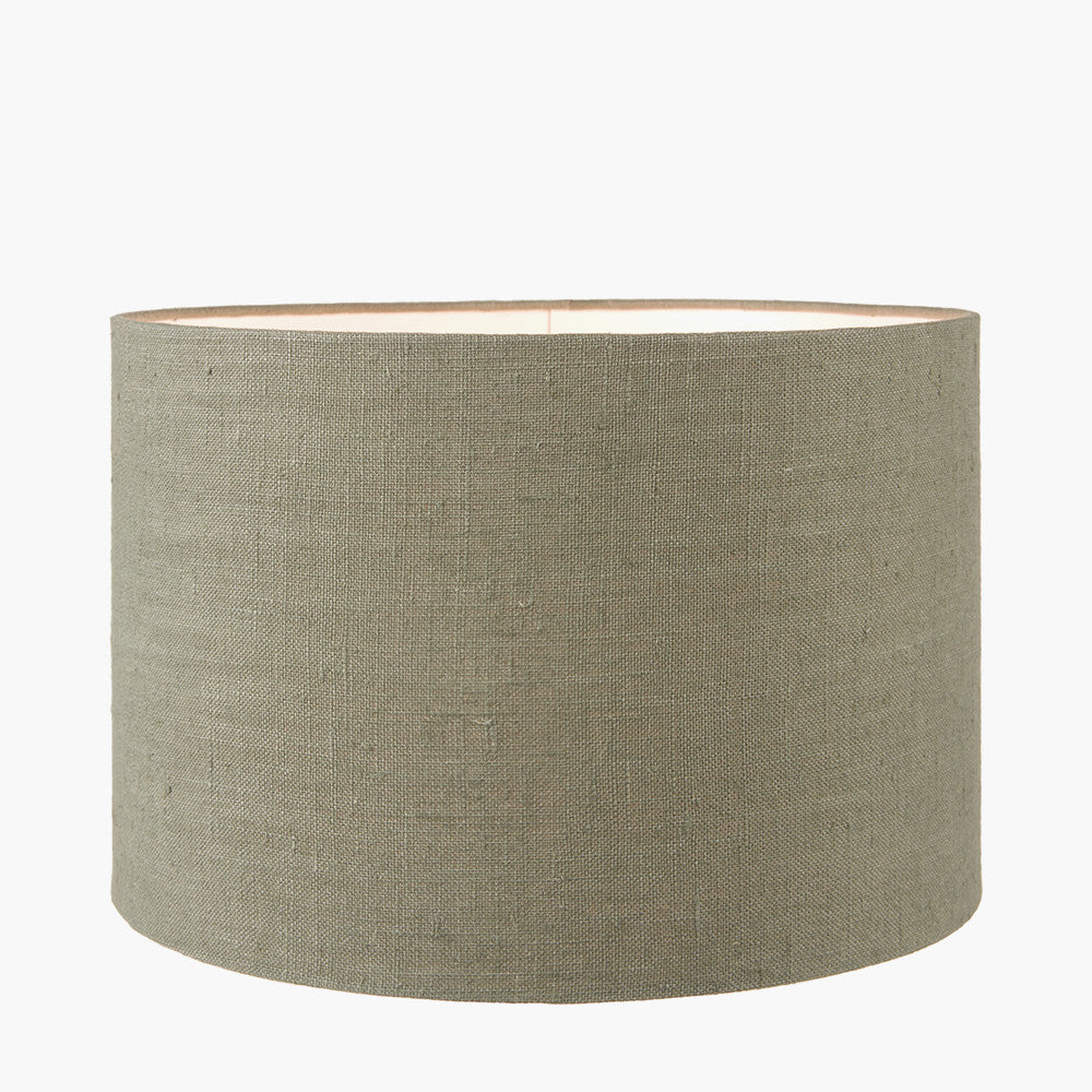 Edward Pistachio Green Linen Cylinder Shade — JA Lyttle